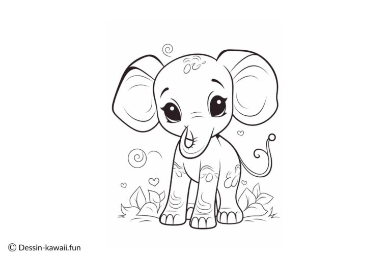 Dessin Kawaii | Personnage Mignon Chibi | Coloriage GRATUIT