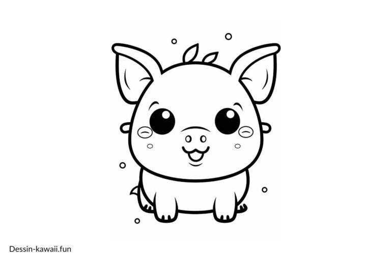 Dessin Kawaii | Personnage Mignon Chibi | Coloriage GRATUIT