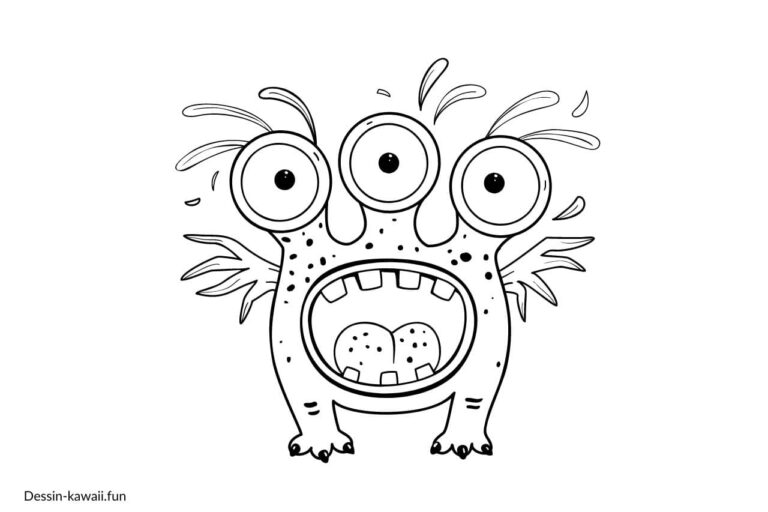 Coloriage Monstre | 100 Dessins GRATUIT à imprimer
