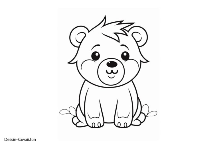 Dessin Kawaii | Personnage Mignon Chibi | Coloriage GRATUIT