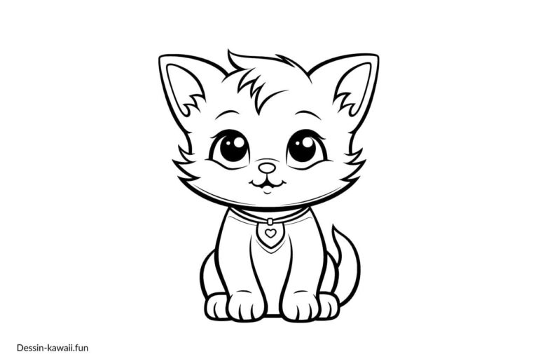 Dessin Kawaii | Personnage Mignon Chibi | Coloriage GRATUIT