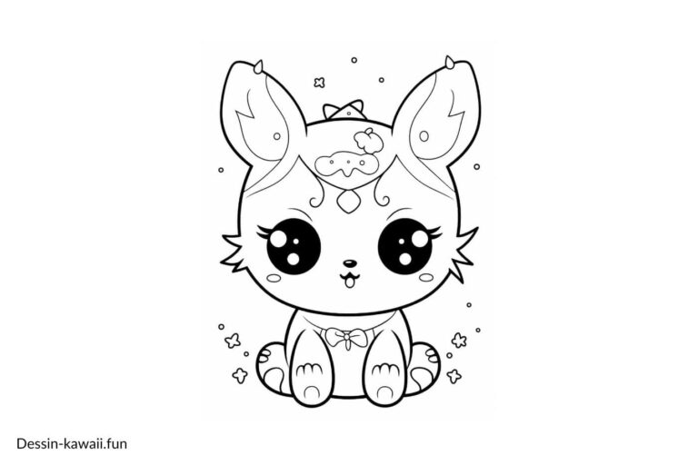 Dessin Kawaii | Personnage Mignon Chibi | Coloriage GRATUIT