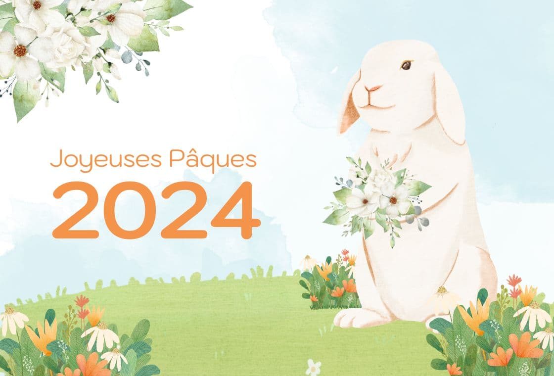 Carte Joyeuses Pâques, Modèles de Vœux GRATUIT 🐇