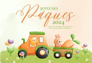 Carte Joyeuses Pâques, Modèles de Vœux GRATUIT 🐇