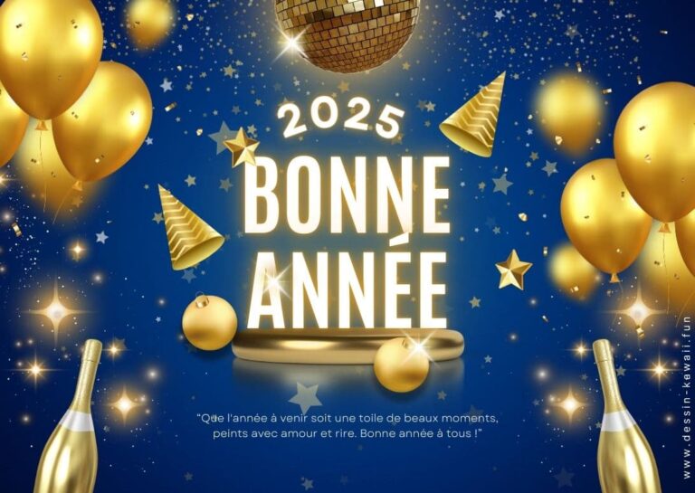 Carte Bonne Année 2025 GRATUITE souhaiter Nouvel An