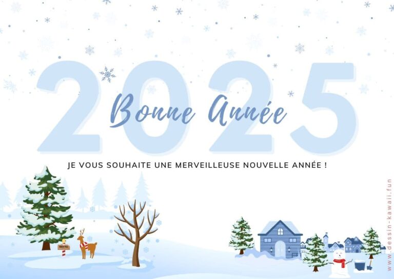 Carte Bonne Année 2025 GRATUITE souhaiter Nouvel An