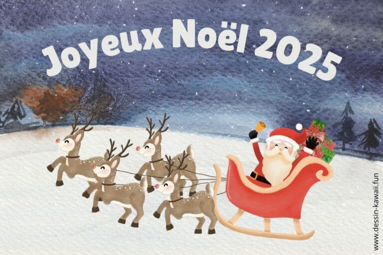 Carte Joyeux Noël 2025 GRATUITE, Vœux 25 décembre 🎅