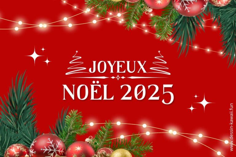 Carte Joyeux Noël 2025 GRATUITE, Vœux 25 décembre 🎅