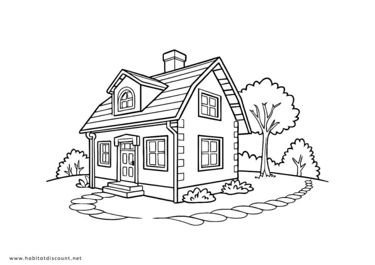 Coloriage Maison PDF GRATUIT à imprimer - Dessin Maison 2026